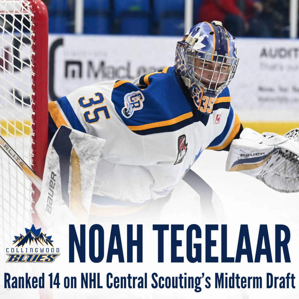 Noah Tegelaar Ranked 14 on NHL Central Scouting’s Midterm Draft ...